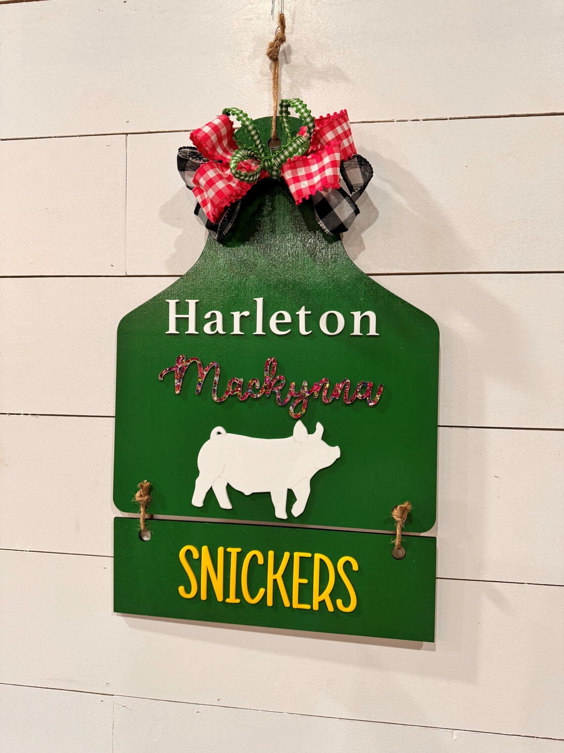 Livestock Show Stall Sign, Pig, Swine, Steer, Heifer, Cattle Tag, Cow ...