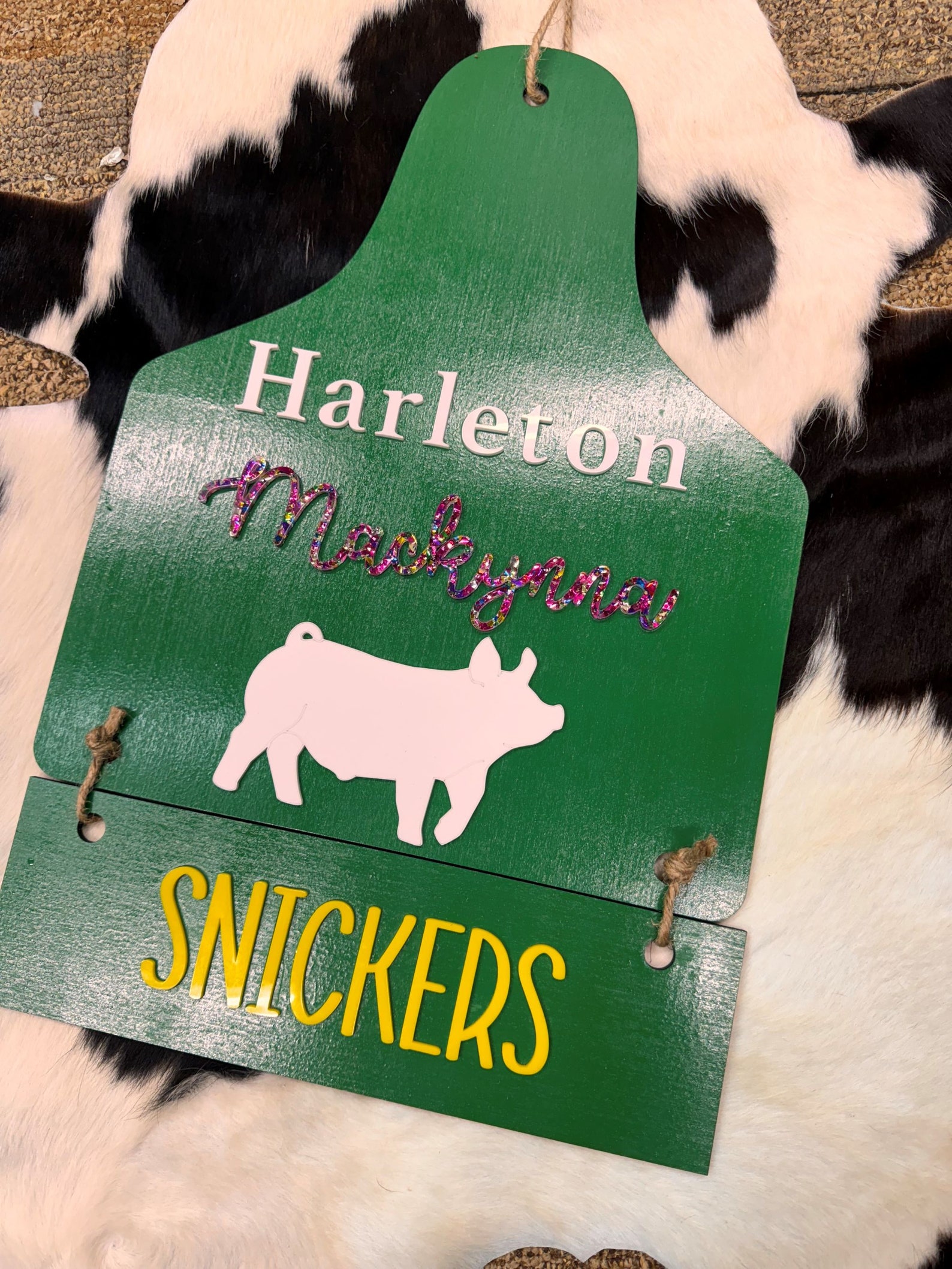 Livestock Show Stall Sign, Pig, Swine, Steer, Heifer, Cattle Tag, Cow ...