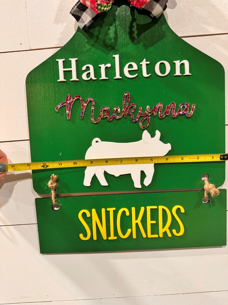 Livestock Show Stall Sign, Pig, Swine, Steer, Heifer, Cattle Tag, Cow ...