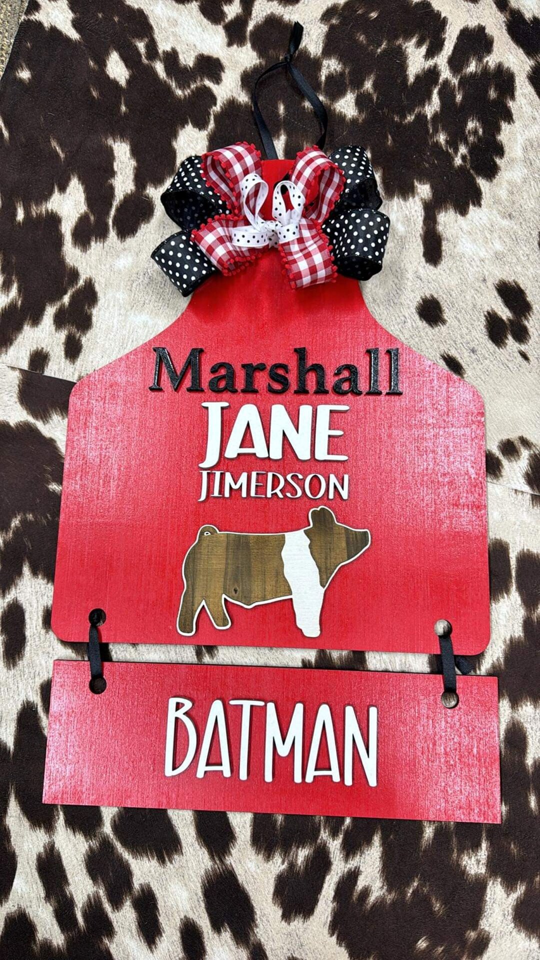 Livestock Show Stall Sign, Pig, Swine, Steer, Heifer, Cattle Tag, Cow ...