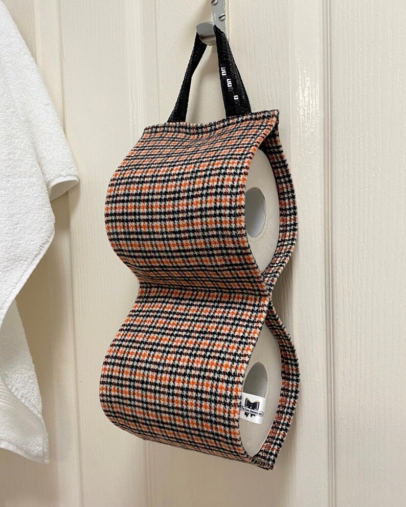 Checked Loo Roll Holder, Hanging Toilet Roll Holder, Bathroom ...