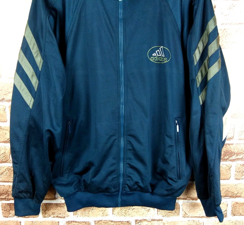 Vintage Adidas Track Top Trefoil Big Logo Streetwear Sweater Track ...