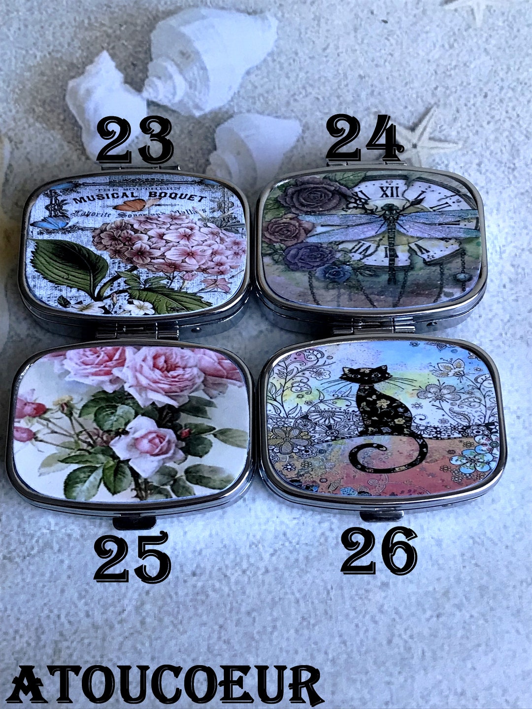 Pillbox Box, Baroque Collection, Romantic, Vintage.choose Your Image - Etsy