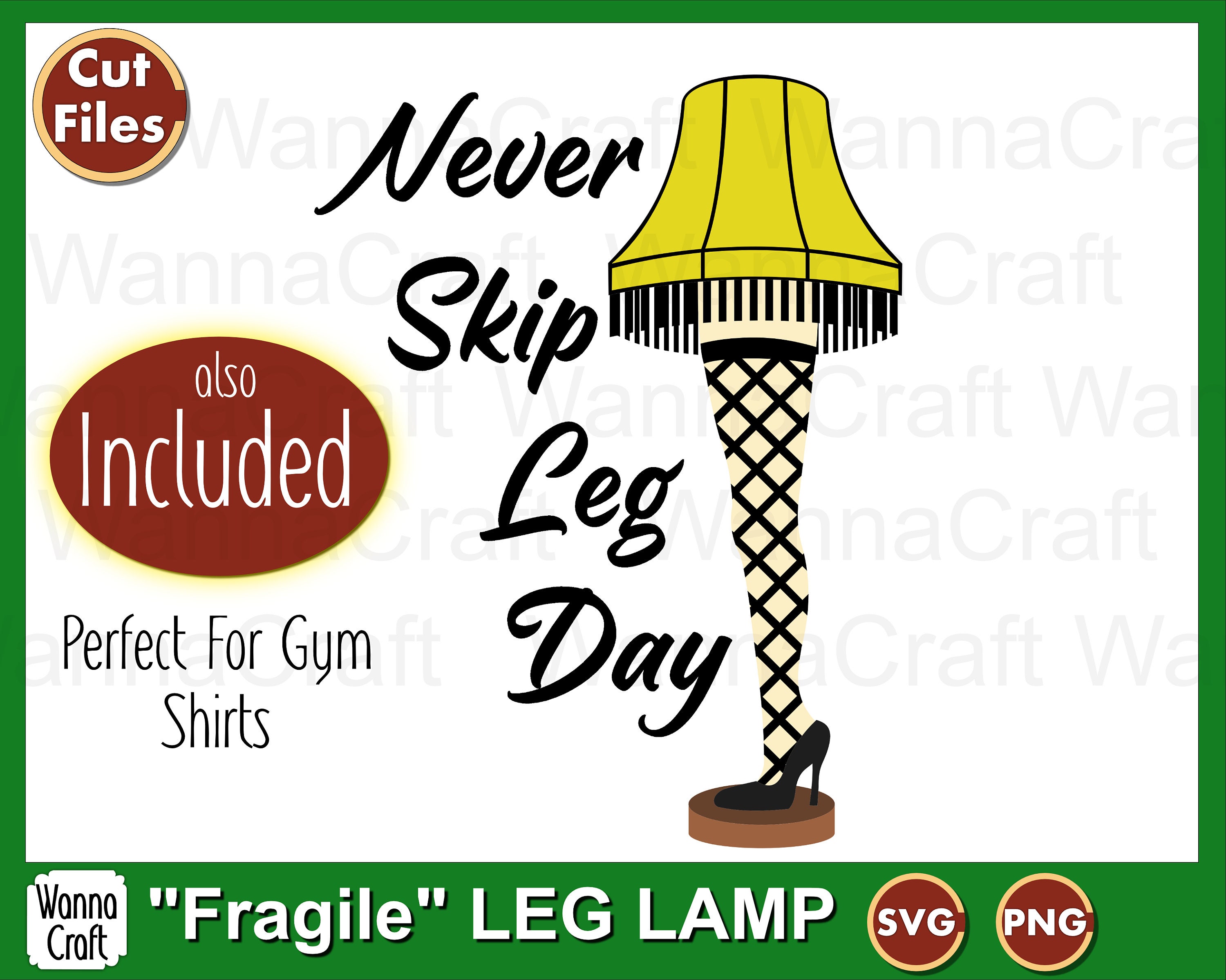 Fragile Leg Lamp Cut Files Christmas Leg Lamp SVG Leg Lamp - Etsy