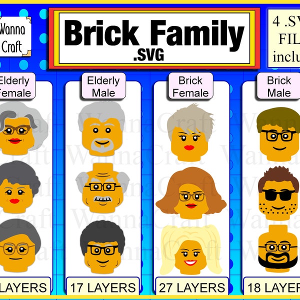 Legos Face Svg - Etsy