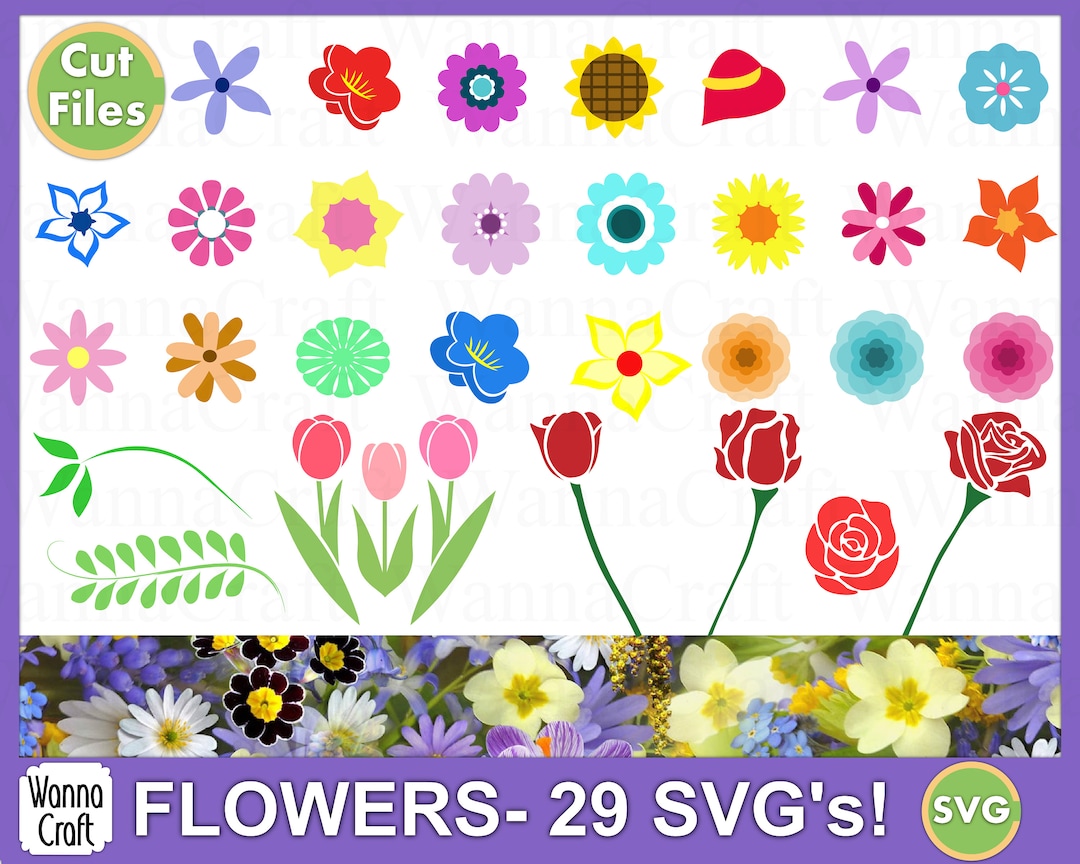 Spring Flowers SVG for You to Craft With Cricut, Silhouette Cameo and ...