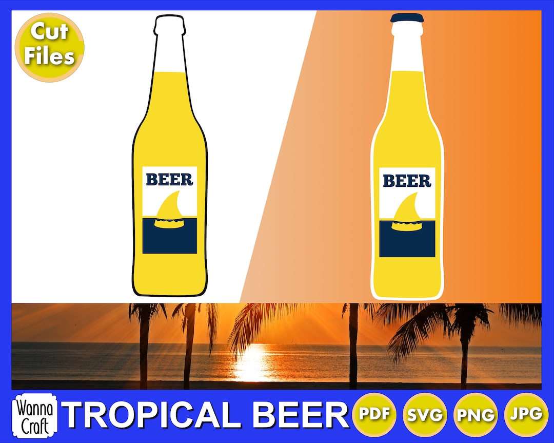 Tropical Beer. Summer Beach Beer Inspired Clipart and SVG Cut Files for ...