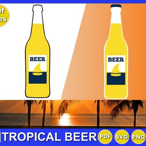 Tropical Beer. Summer Beach Beer Inspired Clipart and SVG Cut Files for ...