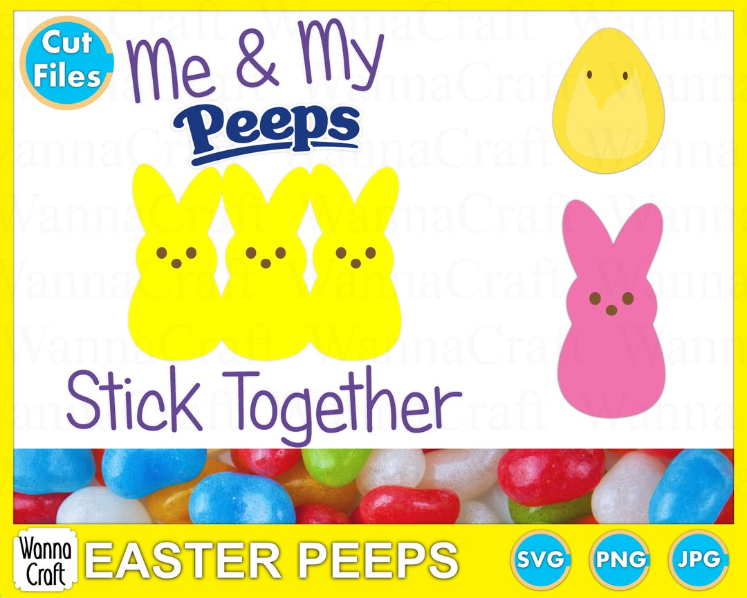 Marshmallow Bunny and Chicks Clip Art - Etsy