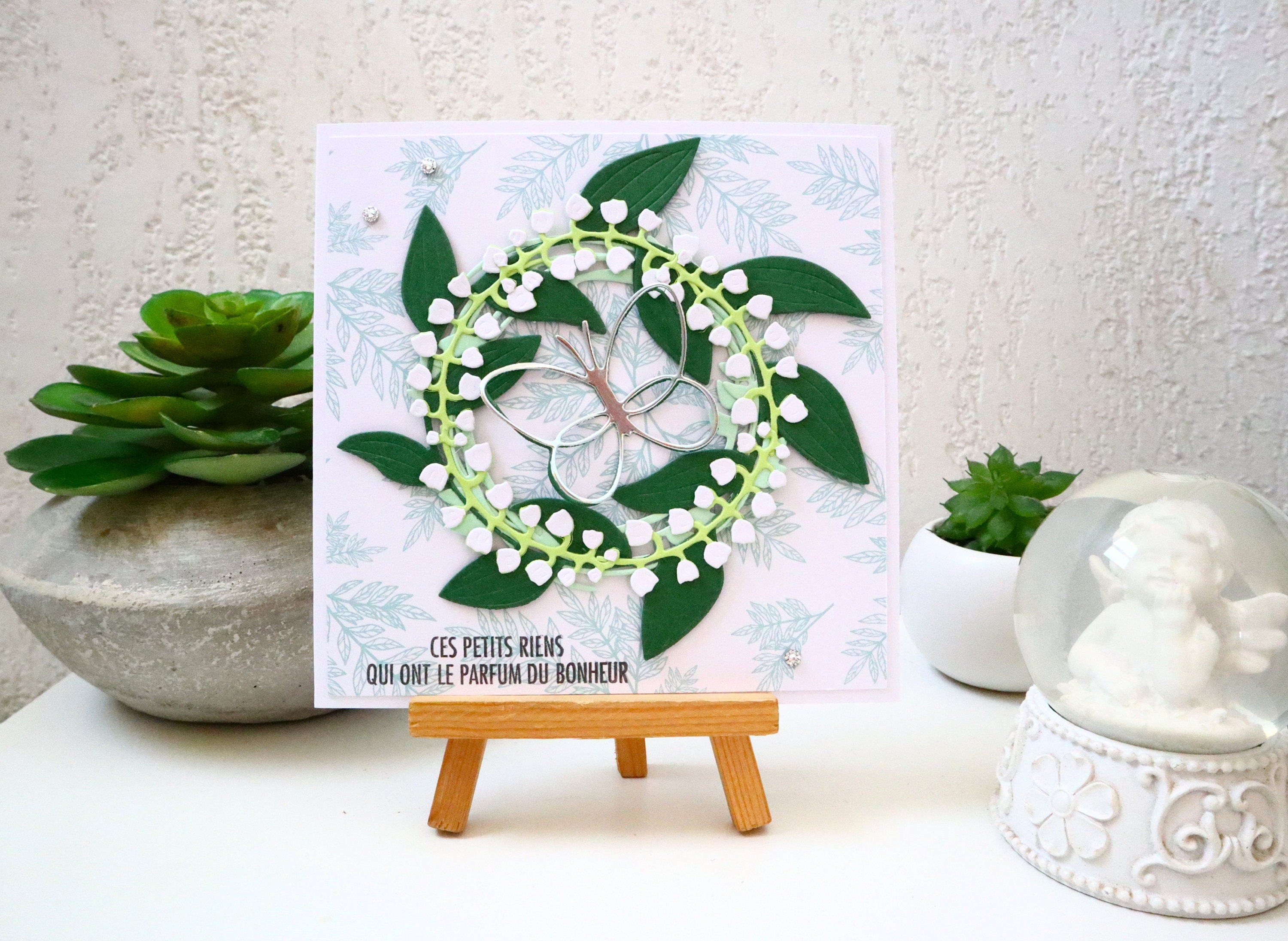 Carte muguet, carte anniversaire, fête, 1er mai, muguet, papillon, carte bonheur, Carte ...