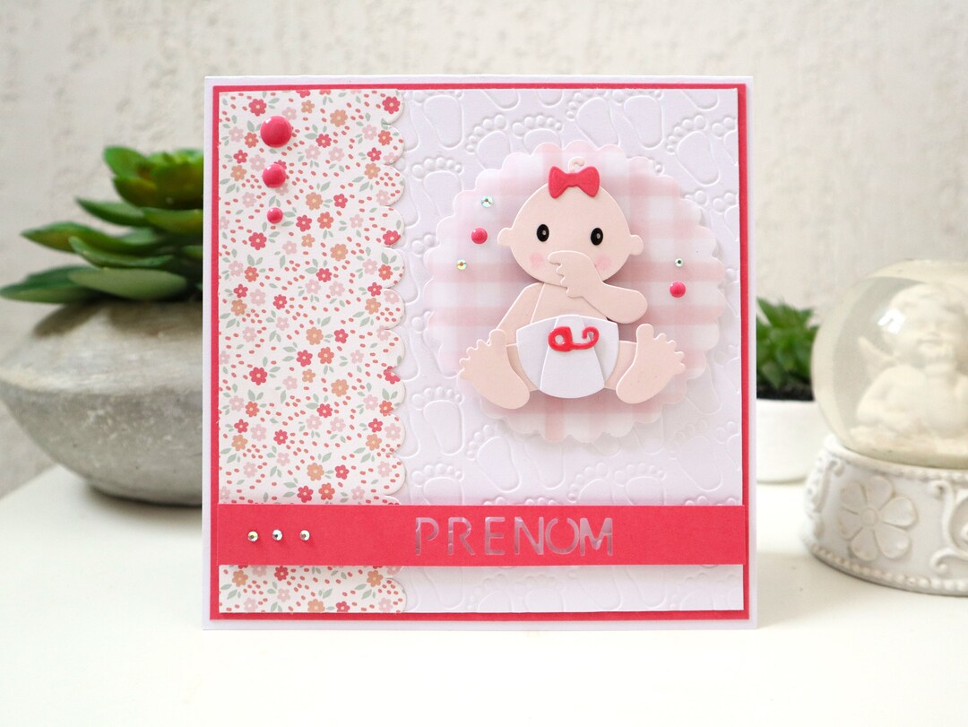 Baby, Congratulations, Birth of Girl, Birth Card to Personalize ...