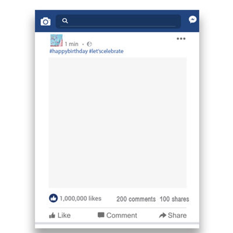 Paper Themes Facebook Personalised Selfie Frame Birthday Party Photo ...