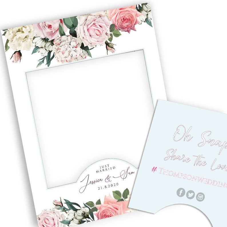 Just Married Wedding Selfie Frame - Etsy UK