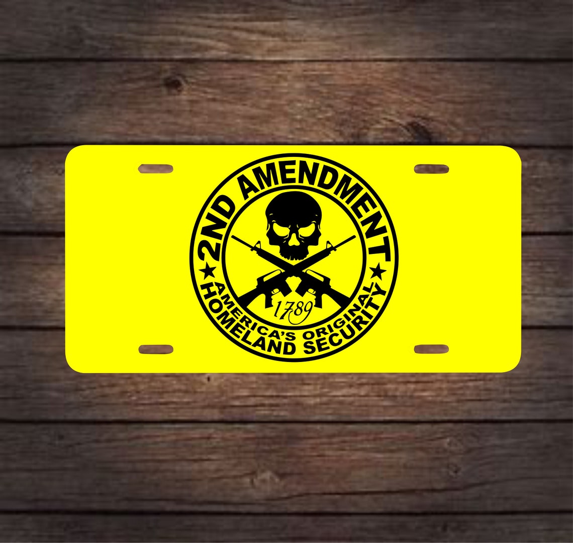 2nd Amendment license plate second amendmentman cave | Etsy