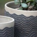 Carved Waves Handmade Ceramic Succulent Pots Clay Pottery - Etsy