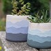 Teal Mountain Ridges Handmade Ceramic Pottery Planter Succulent Pots ...