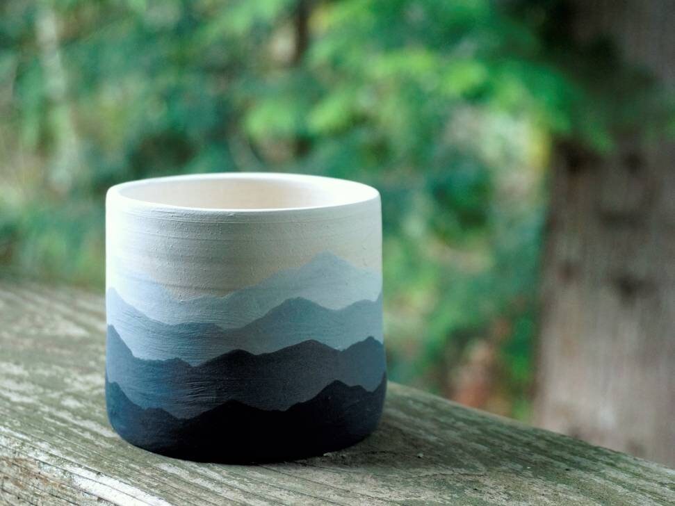 Mountain Ridges Handmade Ceramic Pottery Planter Succulent | Etsy