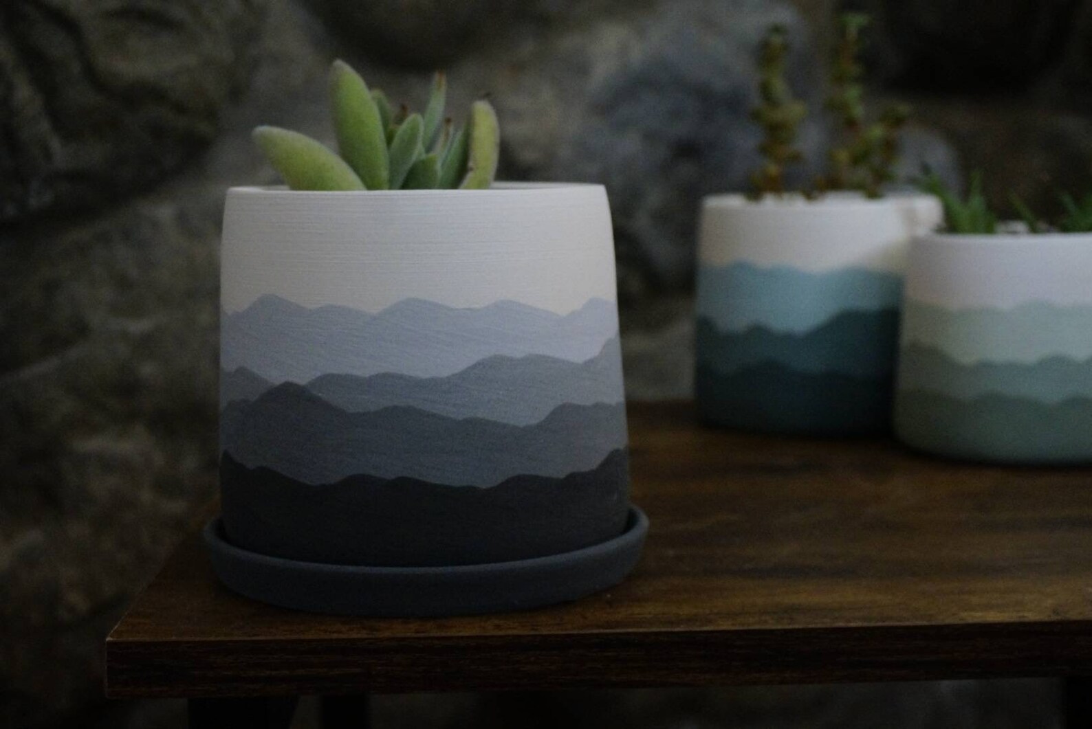 Mountain Ridges Handmade Ceramic Pottery Planter Succulent | Etsy