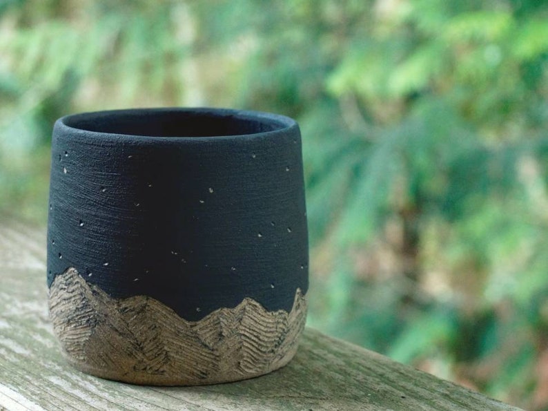 Carved Mountains Handmade Ceramic Succulent Pots Clay Pottery - Etsy