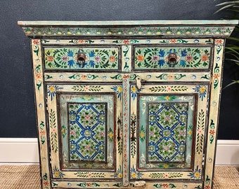 Lovely Vintage Shabby Chic Hand Painted Refurbished Sideboard Cabinet ...