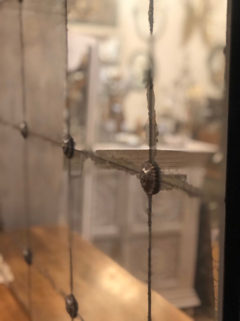 Beautiful French Cafe Mirror with Metal Flowers | Etsy