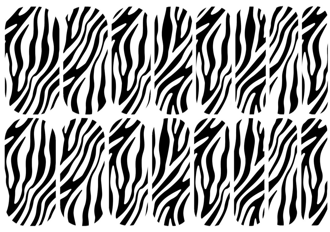 Nail Art Animal Zebra Print Decals Waterslide, Nail Water Slides, Water ...