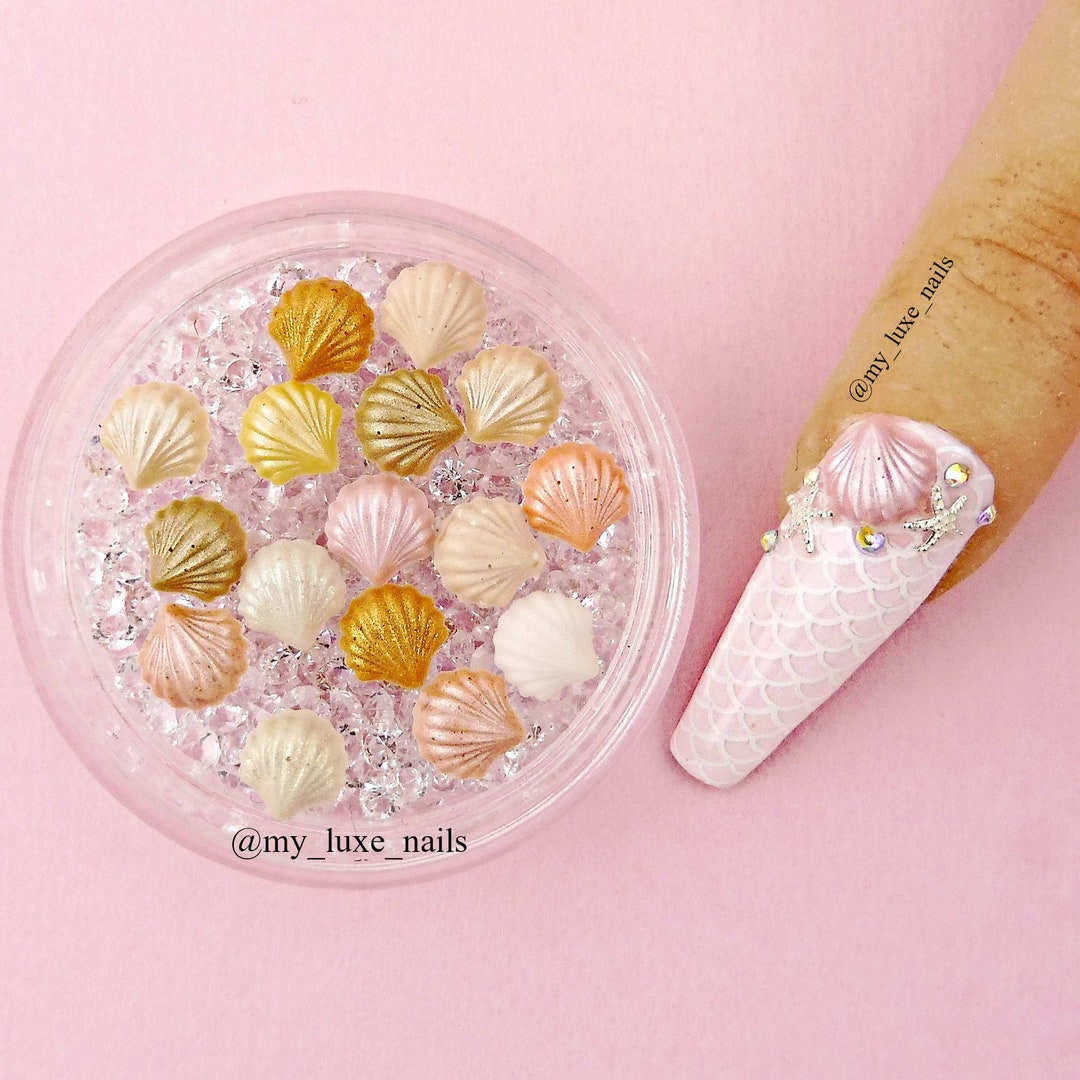 Nail Art 3D, Acrylic Seashells for Nail Art, Crafts, Nail Charms, Nail ...