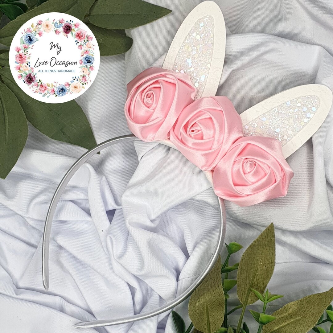 Bunny Ears Headband, Floral Bunny Ear Headband, Easter Photo Props ...