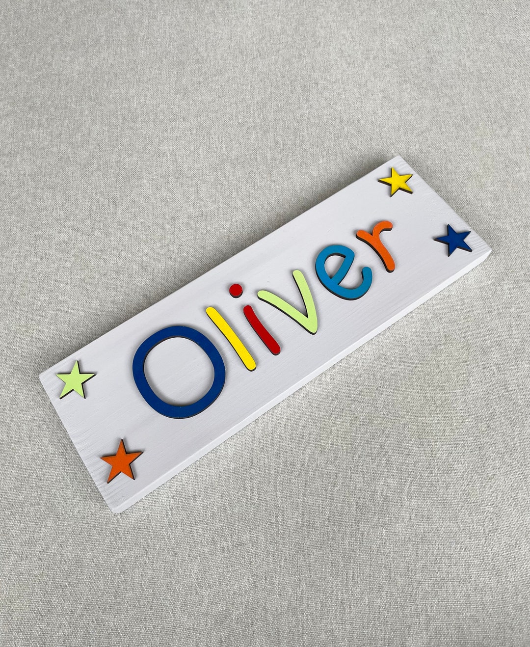 Personalised Wooden Name Plaque, Kids Room Decor - Etsy UK