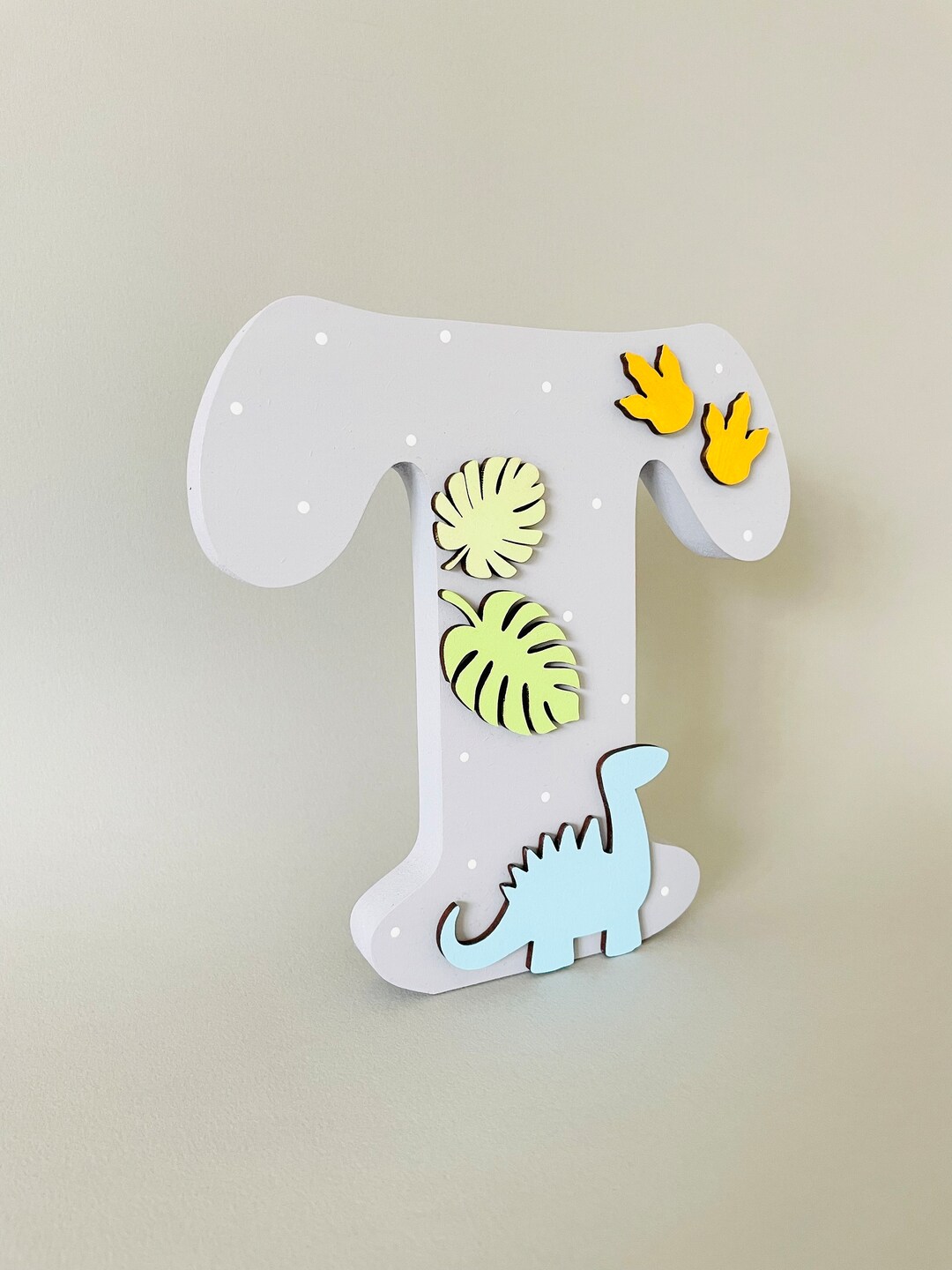 Personalised Freestanding Dinosaur Letter, Dinosaur Themed Letter ...