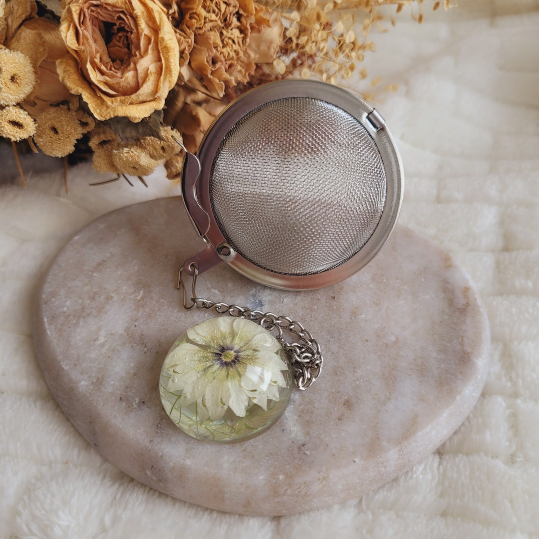 Half-sphere Tea Ball With Dried Nigella Flower. Flowery Tea Ball ...