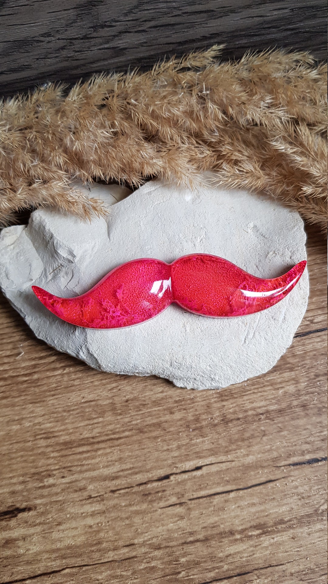 Mustache Magnet 9.5 X 2 Cm in Pink Pétriart Resin. Mother's Day Gift - Etsy