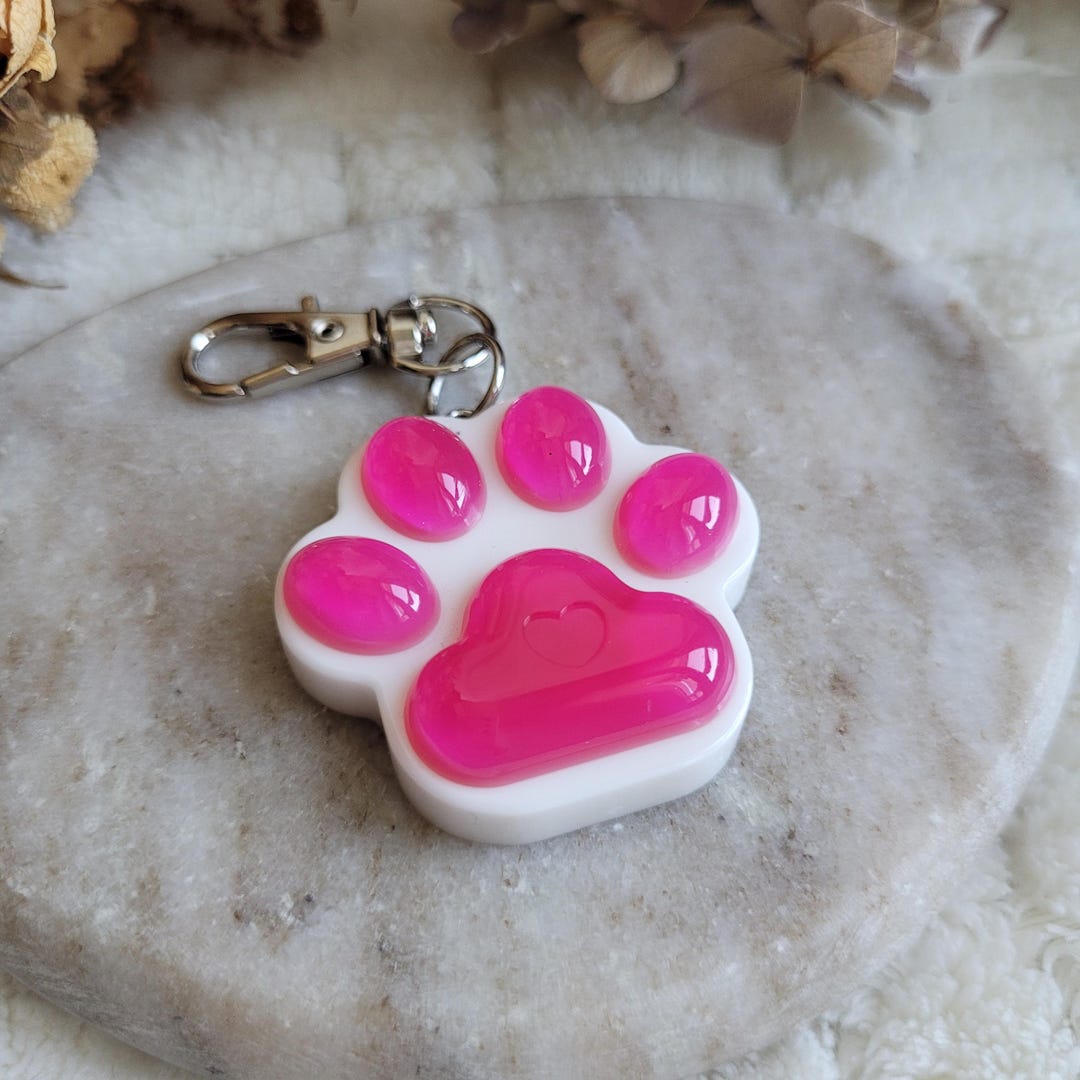 Resin Animal Paw Keychain. Cat Paw Keychain. Dog Paw Keychain. Easter ...