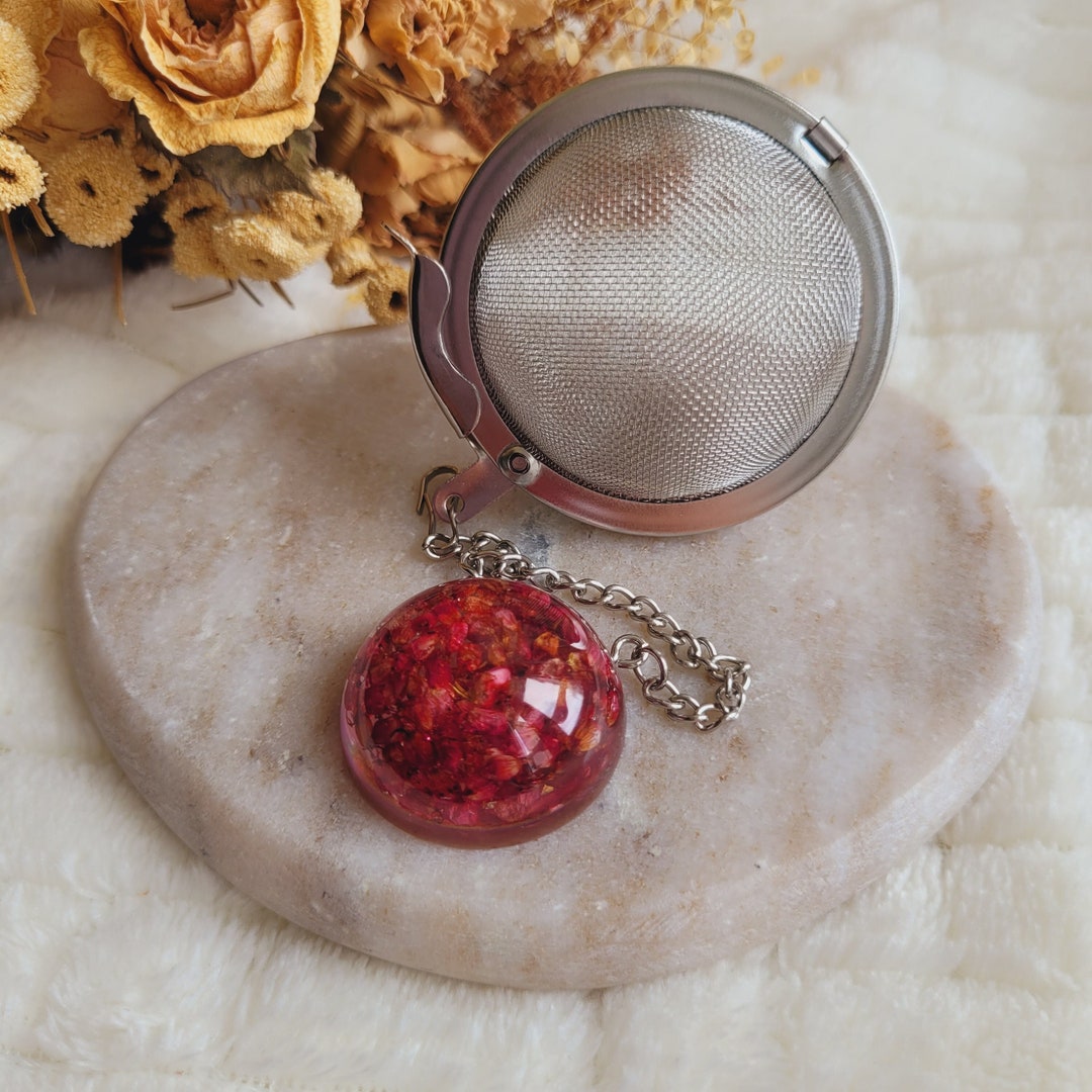 Half-sphere Tea Ball Dried Heather Flowers. Flower Tea Ball. Flowery ...