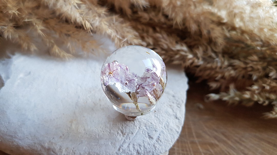 Statices Dried Flower Pin. 2.5 Cm Sphere Pin. Dried Flower Brooch ...