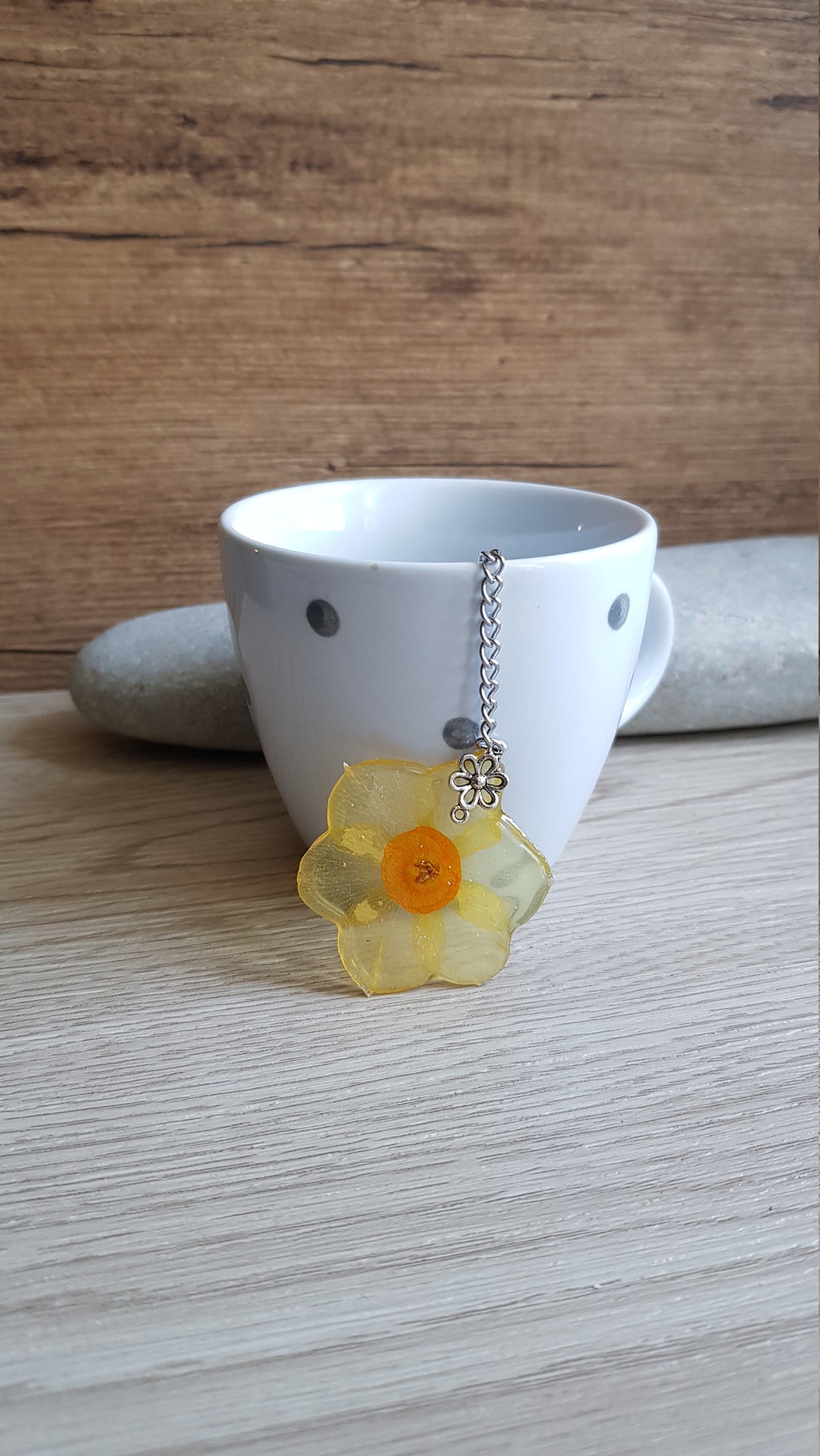 Dried Daffodil Flower Tea Ball. Stainless Steel Tea Infuser. Flower Tea ...