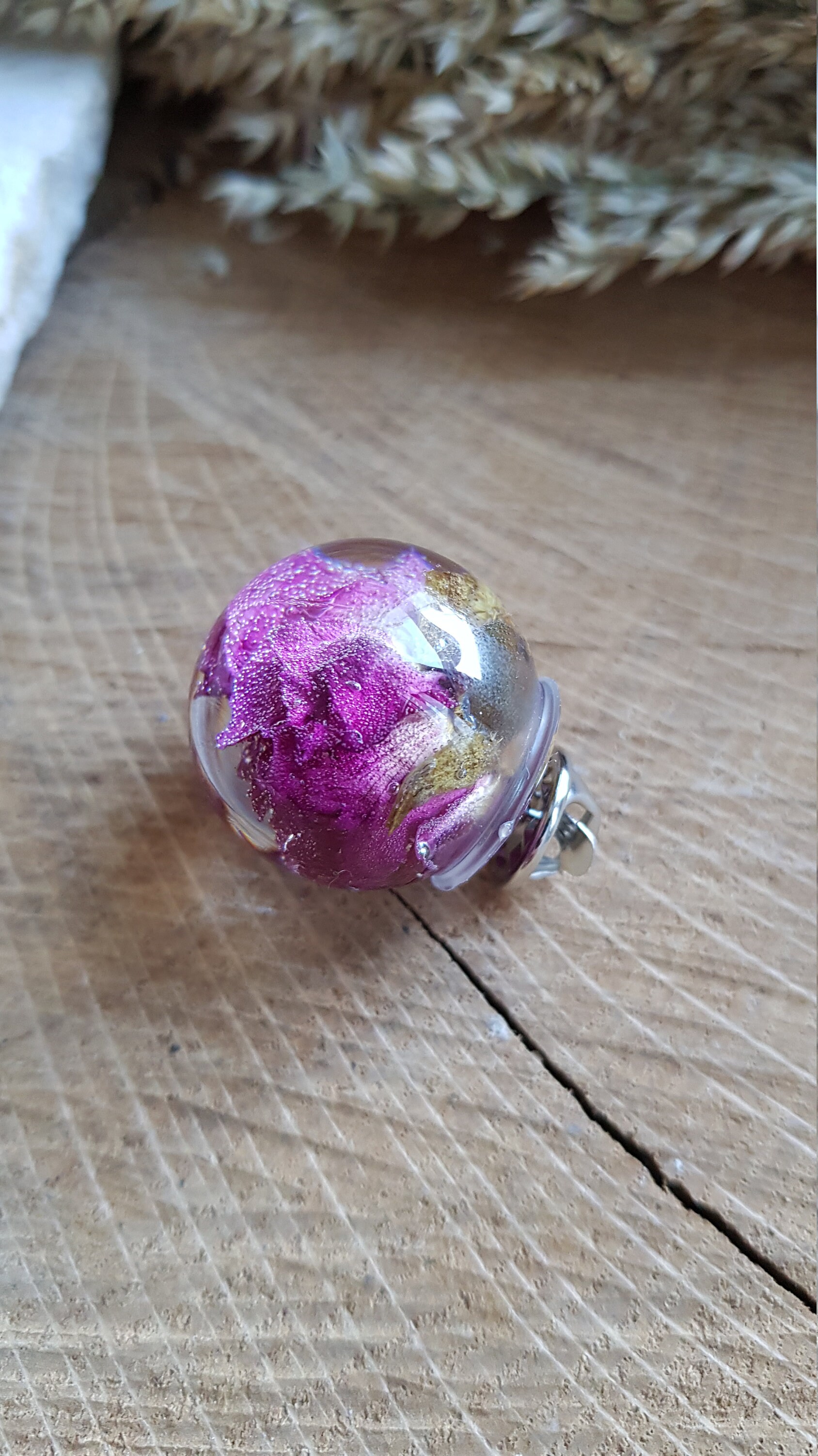 Rosebud Pins. 2.5 Cm Sphere Pin. Dried Flower Brooch. Flower - Etsy