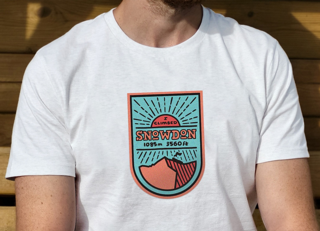 Snowdon Summit T-shirt, Snowdon Shirt, Wales T Shirt, Mountain Tshirt ...