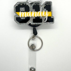 911 Badge Reel Reel ID Holder Key Card Holder Retractable Name Tag - Etsy