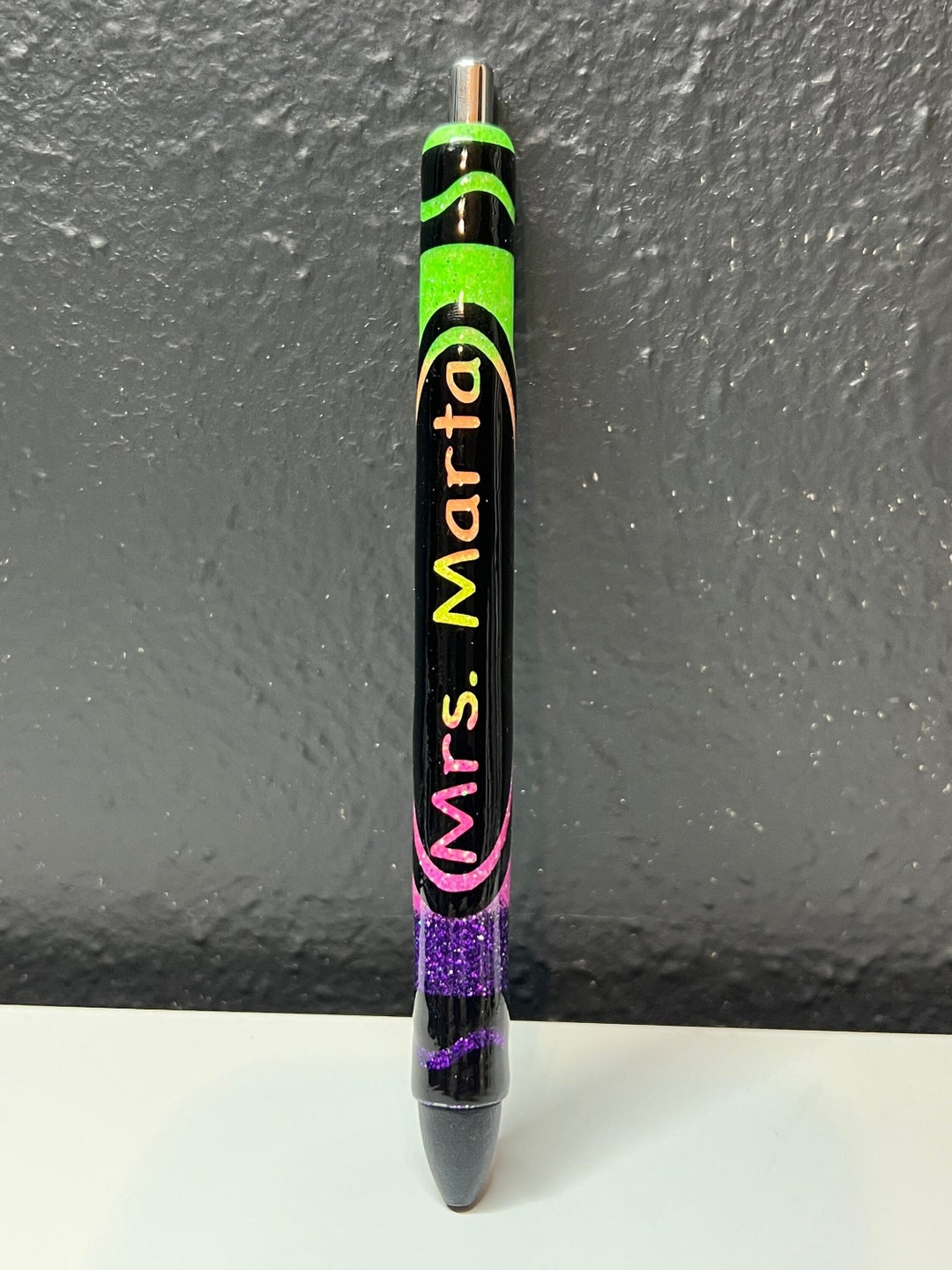 Multi-color Crayon Glitter Pen Glitter Pen Custom Gel Pen Refillable ...