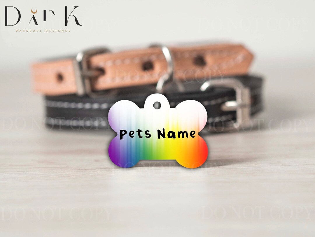 Pride Pet ID Tag Dog Tags Cat Tags Multiple Shapes Metal Pet Tags - Etsy