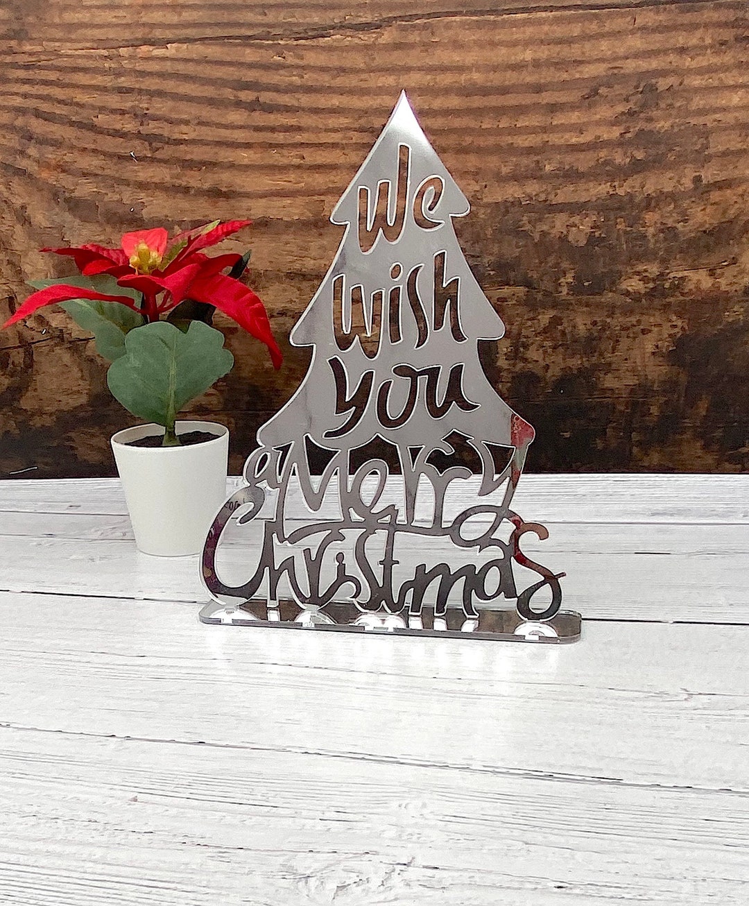 Christmas Sign, Wish You A Merry Christmas, Freestanding Sign ...