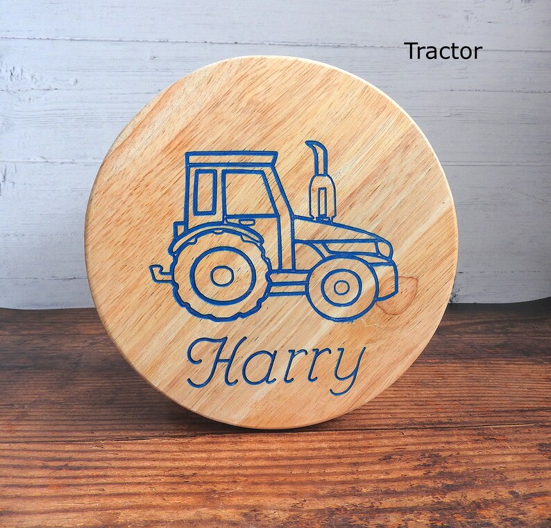 Personalised Stool, Wood Milk Stool, First Birthday, Wooden Stool ...