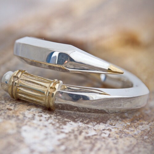 Sterling Silver Paintbrush Ring | Etsy