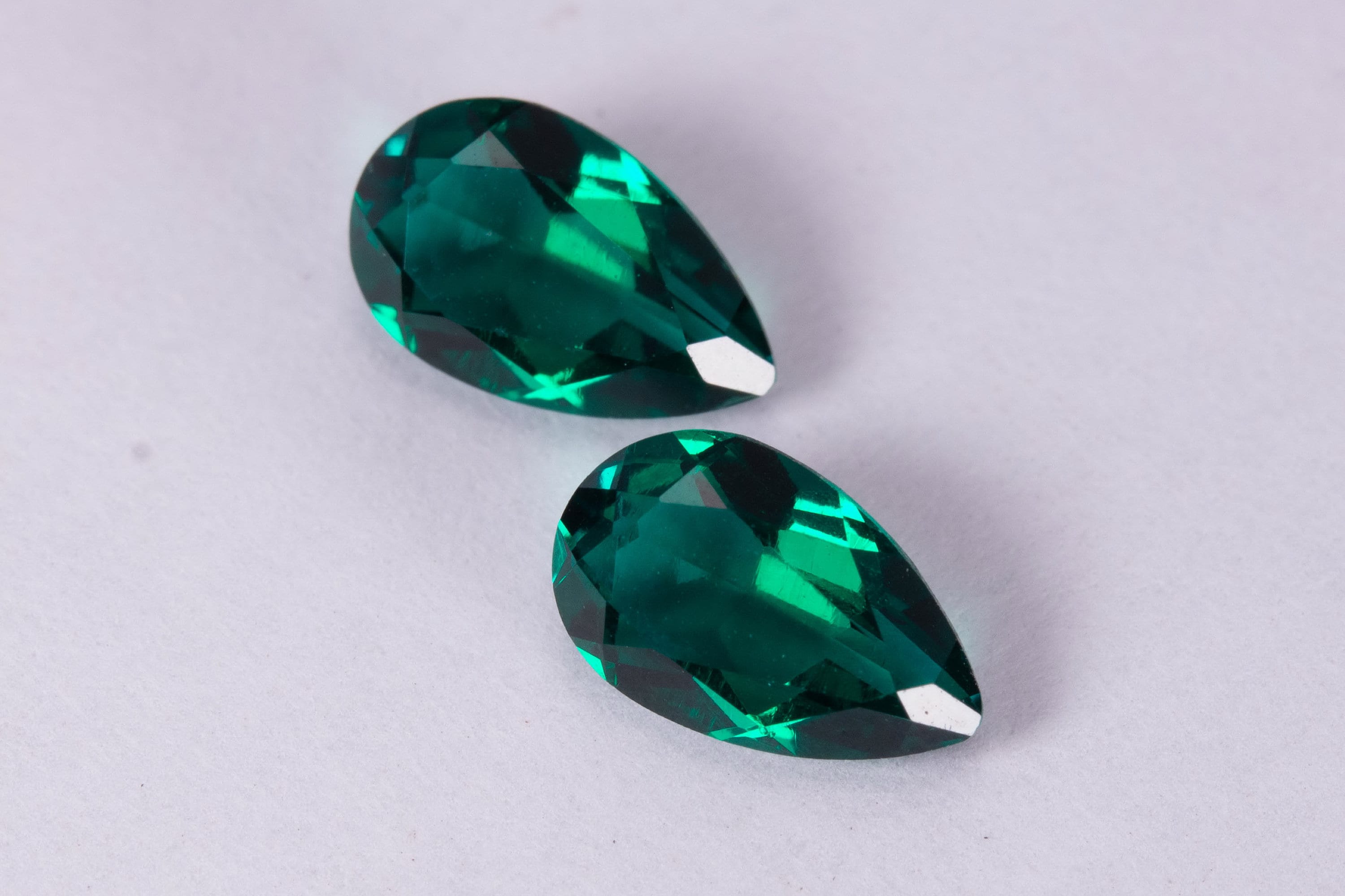 Lab Created Emerald | Hydrothermal Emerald | Pear Shape AAA+ Quality ...