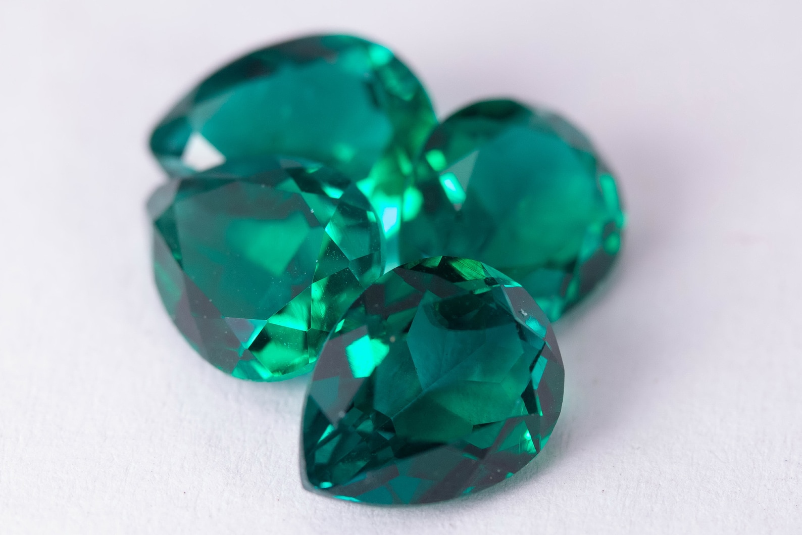 Lab Created Emerald Hydrothermal Emerald Pear Shape AAA - Etsy