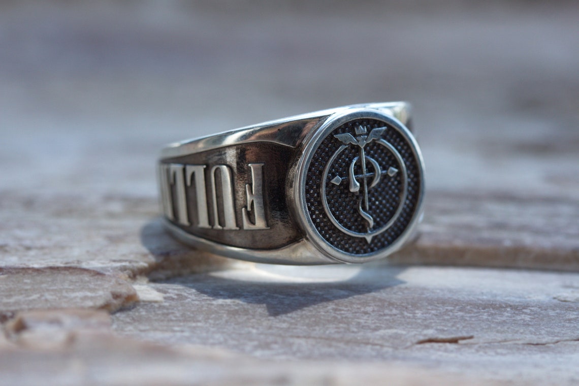 Full Metal Alchemist Silver Ring Men's Sterling Silver - Etsy