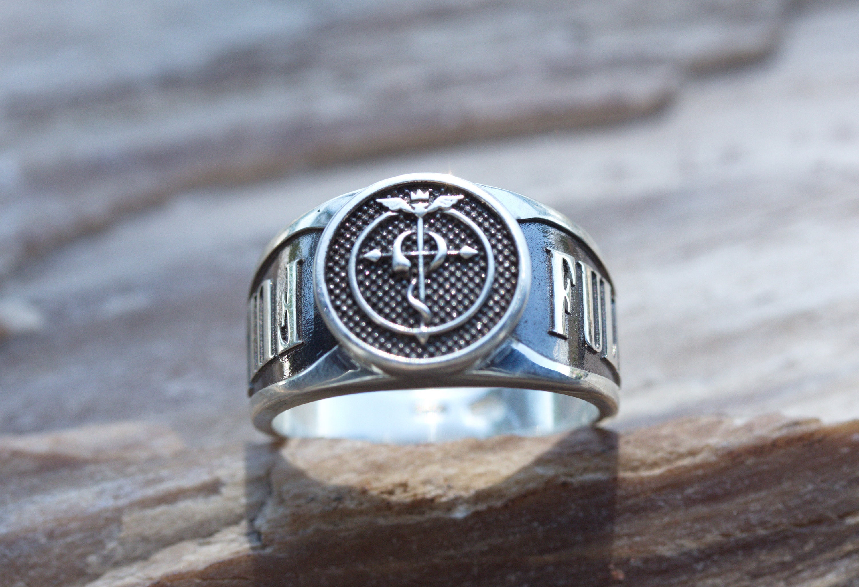 Full Metal Alchemist Silver Ring Men's Sterling Silver - Etsy