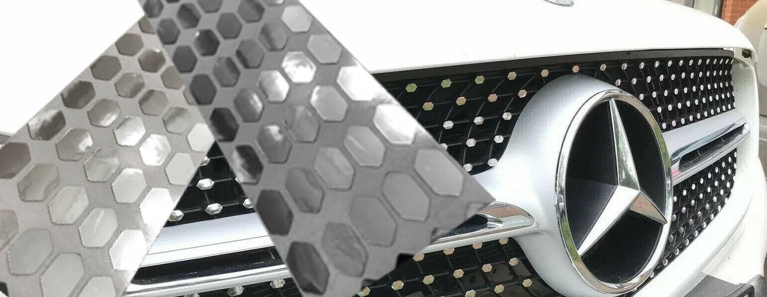 Mercedes Benz CLA C117 Chrome Silver Stickers/decals for Diamond Grille ...