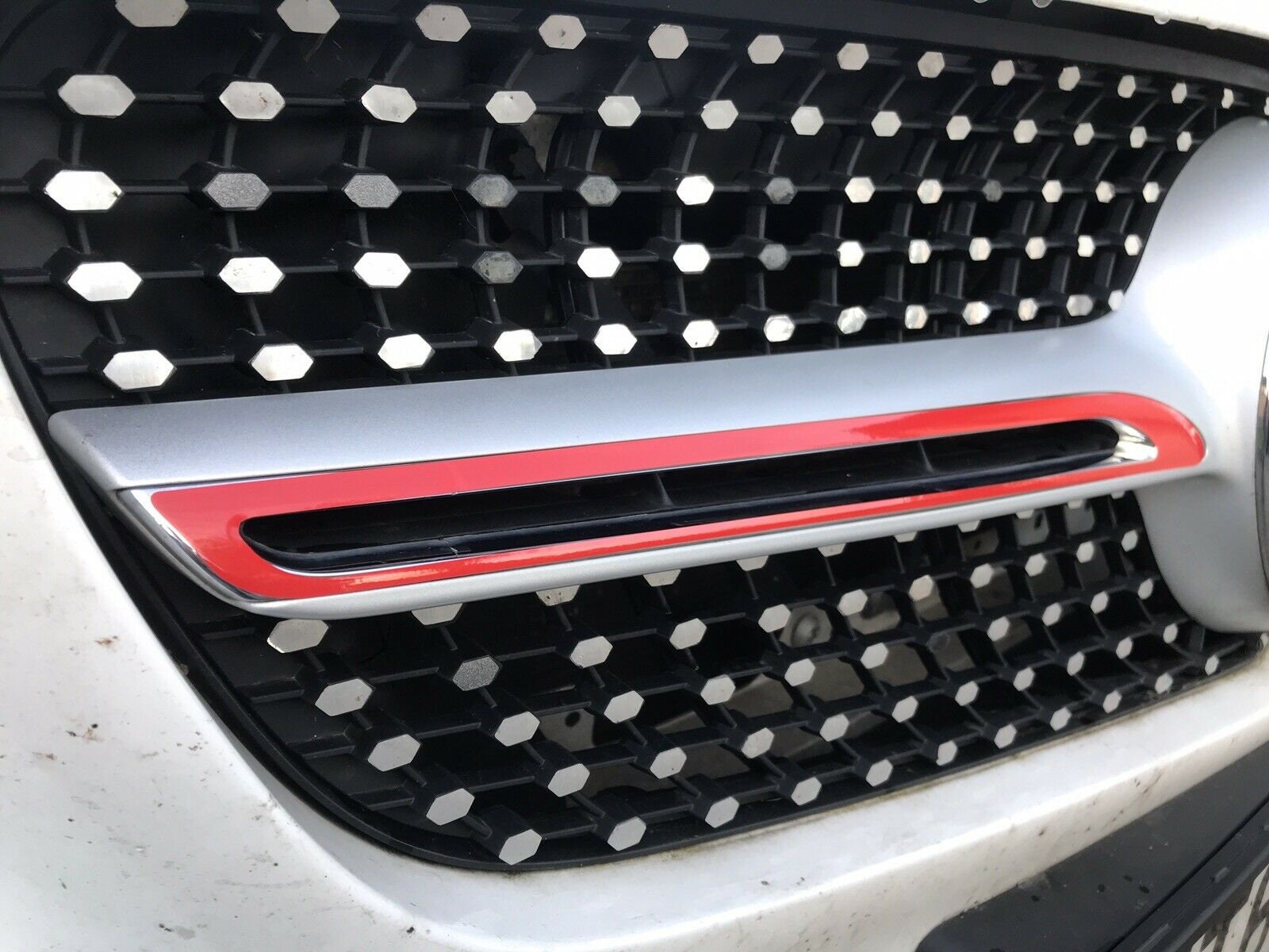 Mercedes Benz GLC C253 Front Centre Grille Red Strips Stickers/decals ...